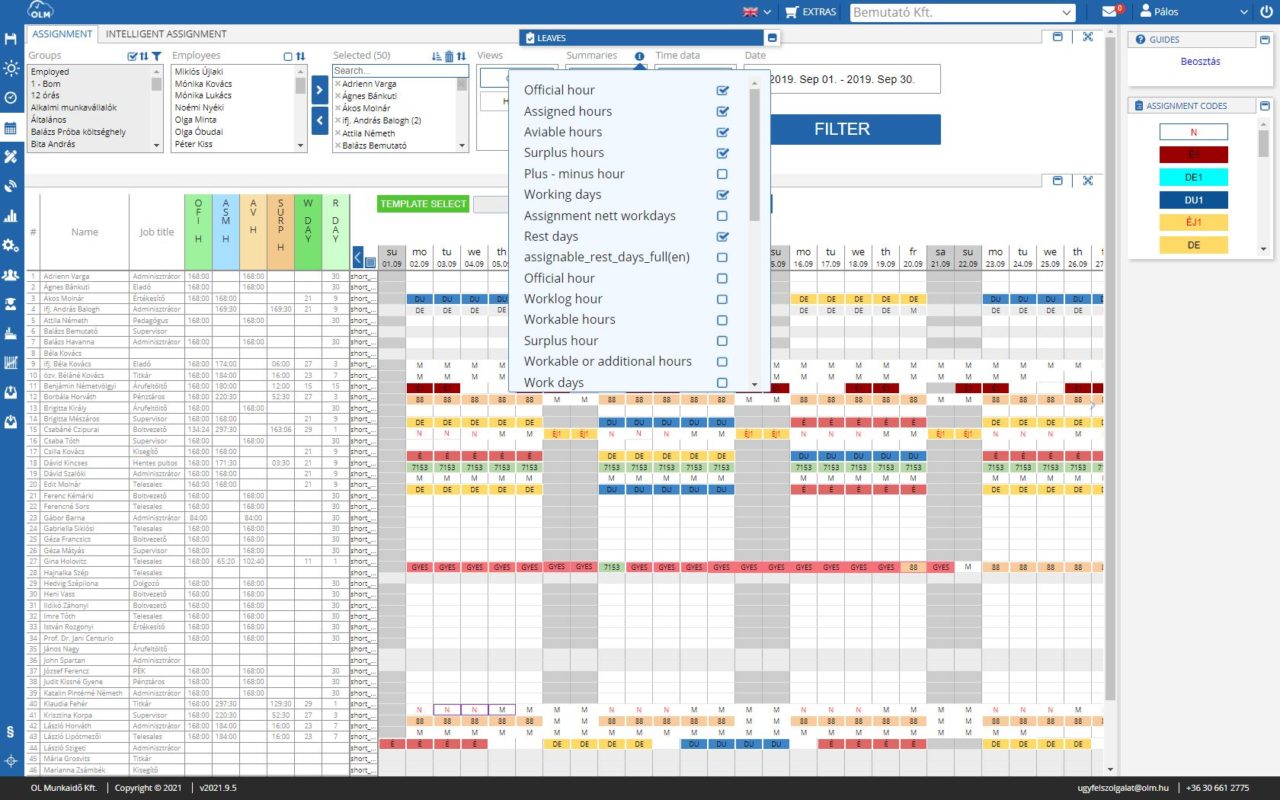 Zeitplan module - Online Digital Tool System